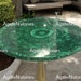 Malachite Gemstone Counter Table, Round Malachite Stone Top Console ...