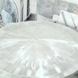 Handmade Selenite Stone Sunburst Table Top: Luxury Home Decor - Etsy