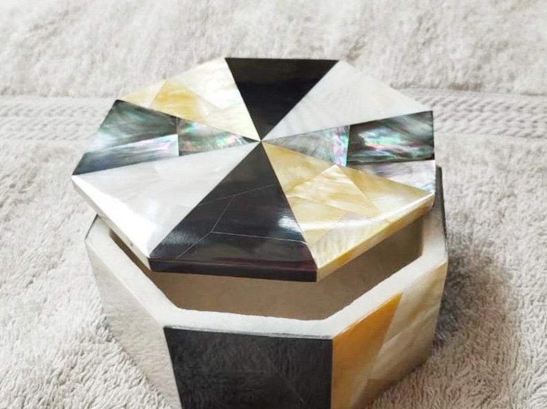 Marble Stone Jewelry Box | Marble Jewelry Box Semiprecious Stone Inlay ...
