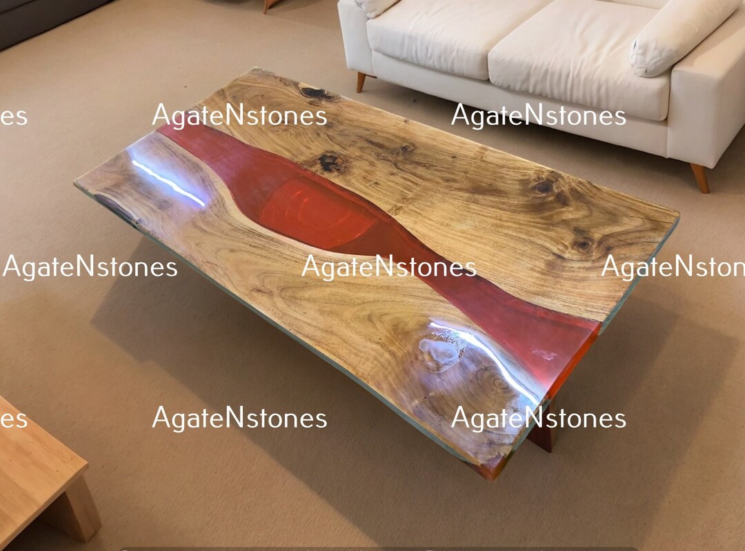 Red Epoxy Table Top, Epoxy Dining Table, Epoxy Console Table, Coffee ...
