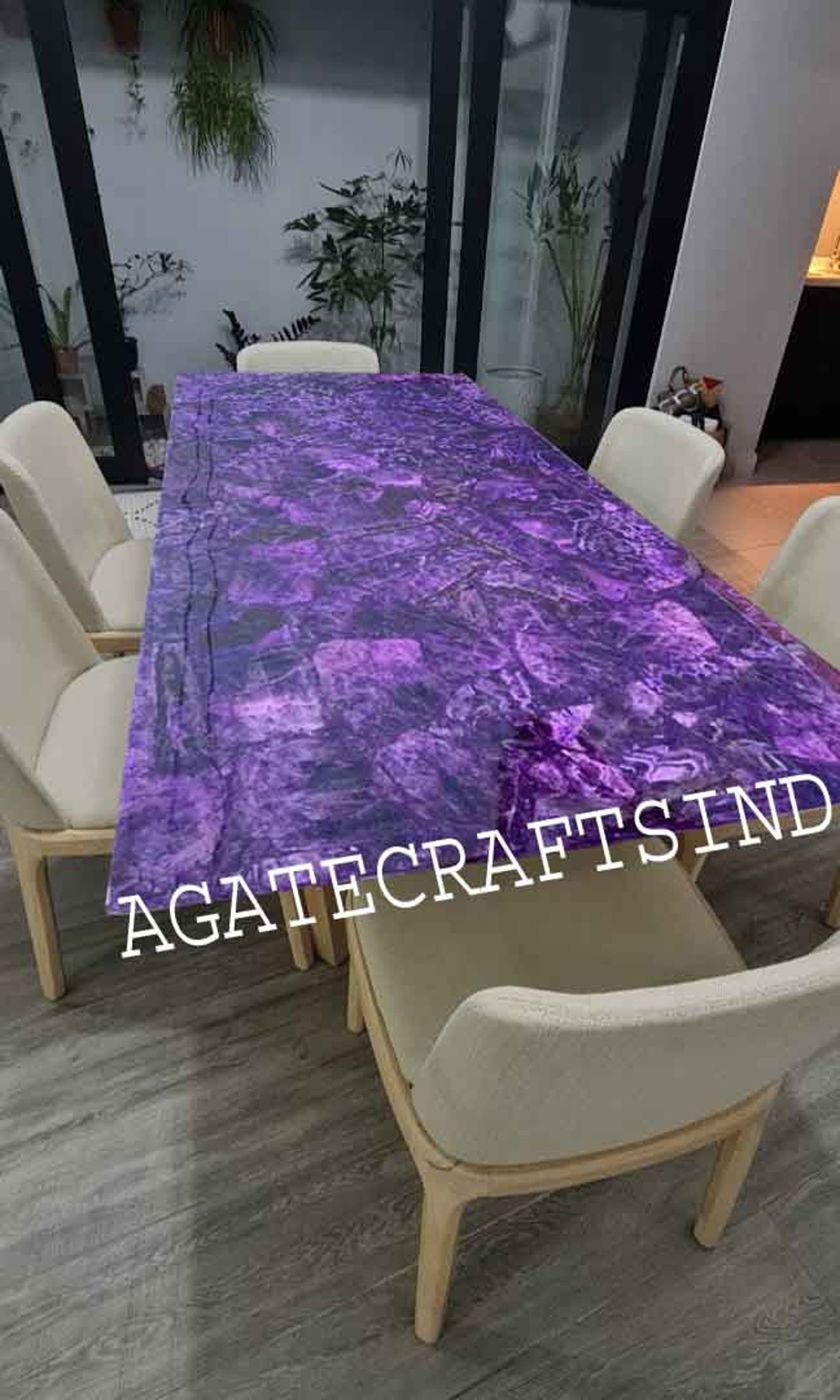 Purple Amethyst Table, Stone Dining Table, Amethyst Coffee Table ...