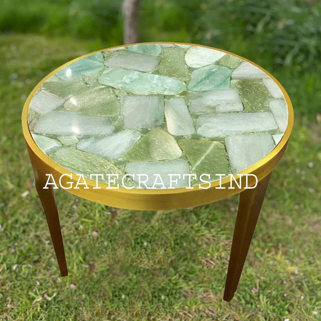 Natural Agate Stone Side Table Top, Agate Coffee Table, Agate Table ...