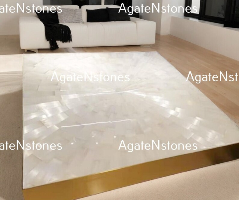 Selenite Sun Rays Dining Table Top: Handmade Crystal Gemstone, Modern ...