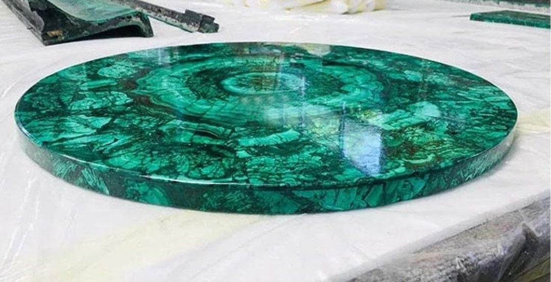 Malachite Marble Cofffee Side End Sofa Table Top / Malachite Kitchen ...