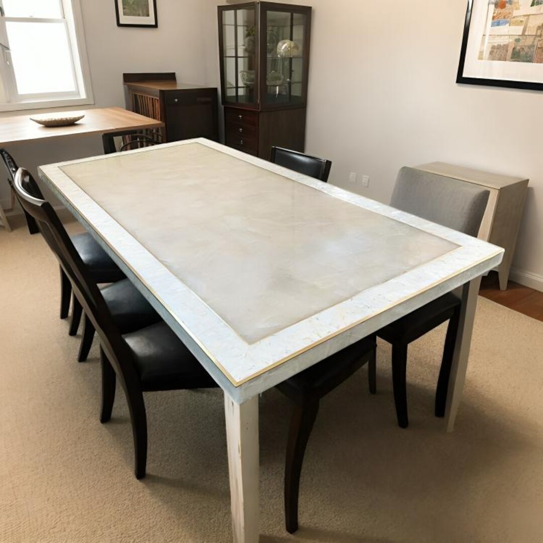 White Quartz Dining Table Top – Luxury Quartz Center Table Slab for ...