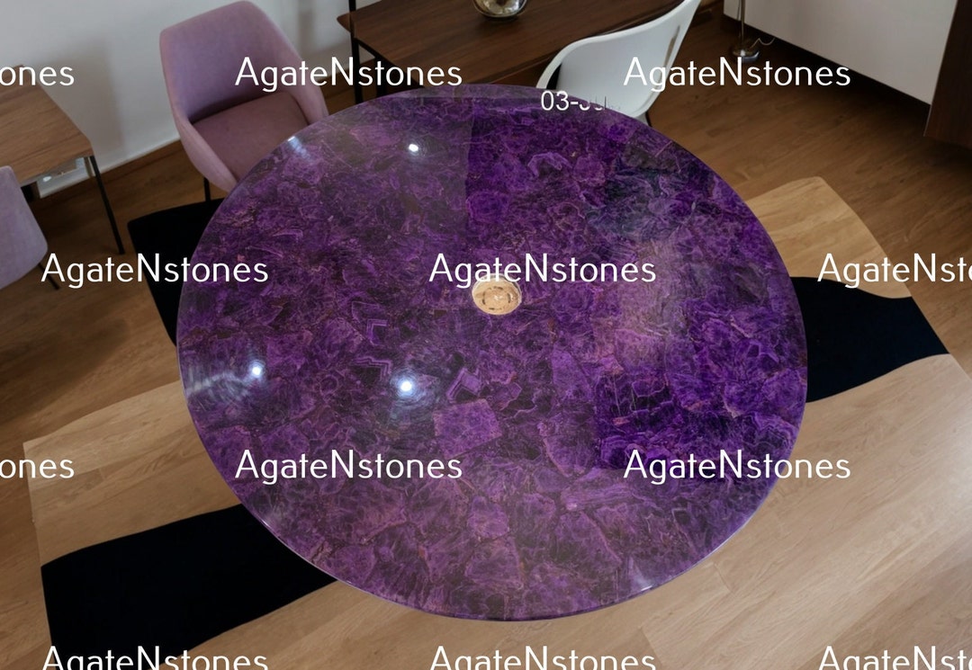 Amethyst Table, Amethyst Coffee Table, Agate End Table, Gemstone Table ...