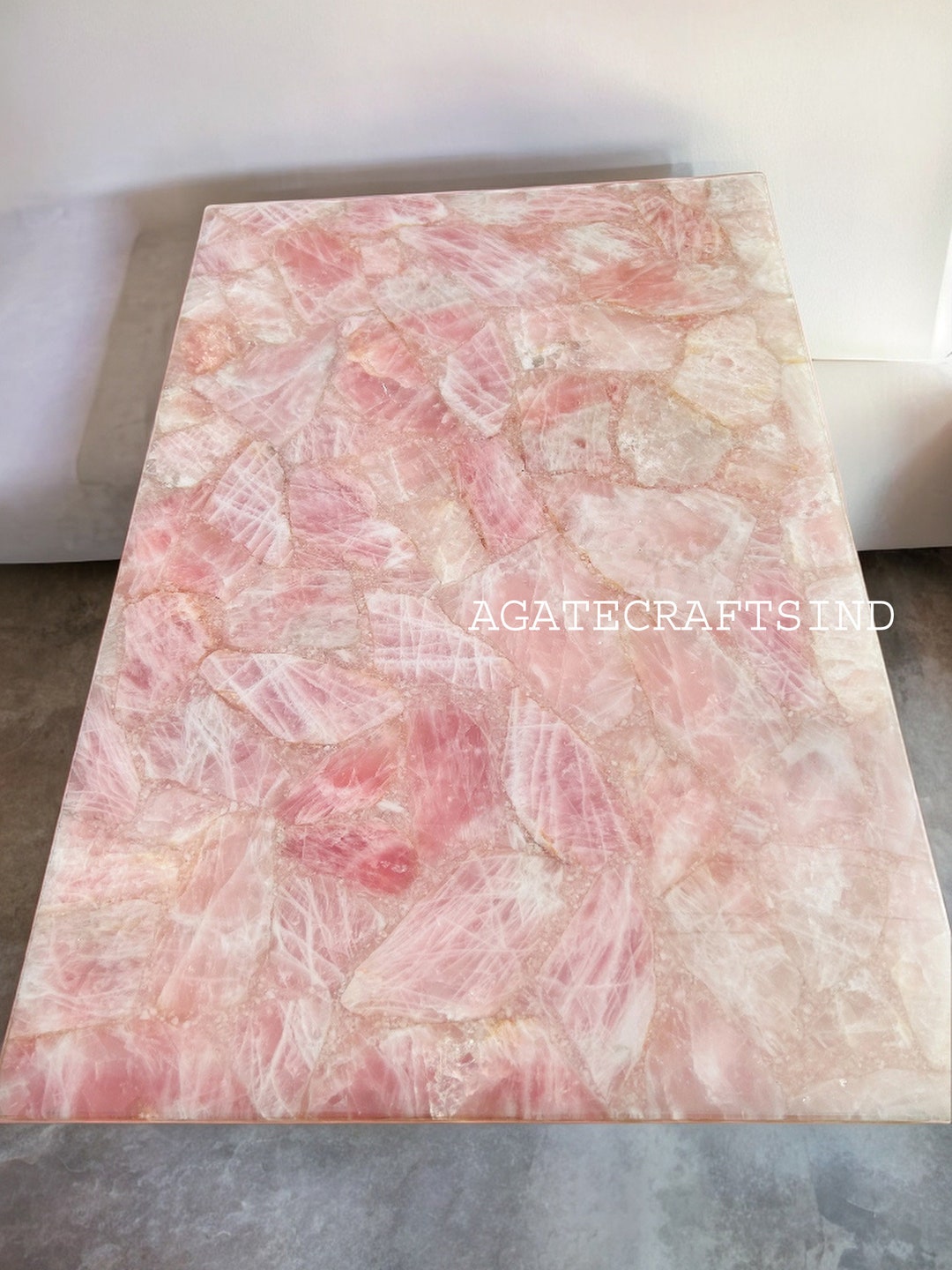 Quartz Countertop, Rose Quartz Table Agate Countertop, Quartz Coffee ...