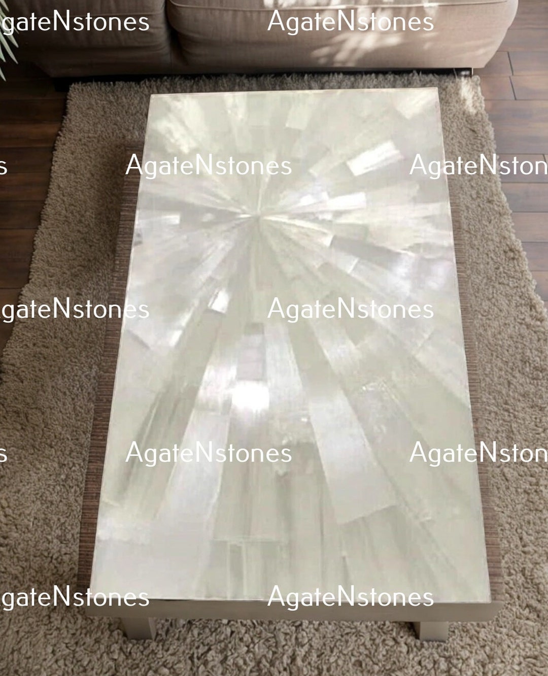 Handmade Selenite Stone Table Top Marble Inlay Table Top Marble Dining ...