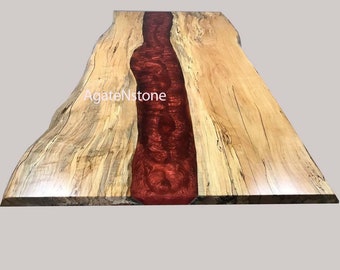 Red Epoxy River Table | Etsy