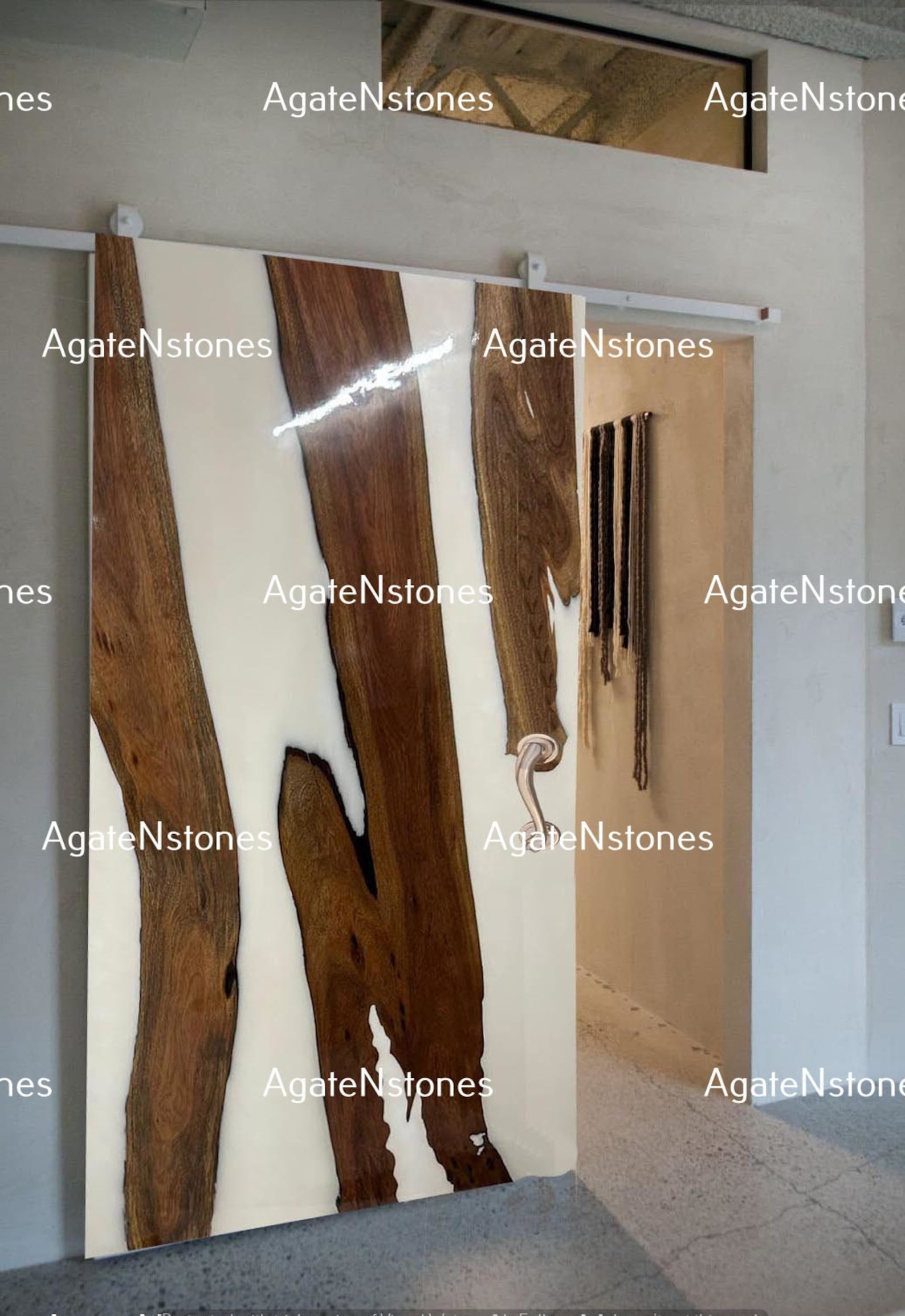 Handmade Epoxy Resin River Barn Door: Custom Sliding Door - Etsy
