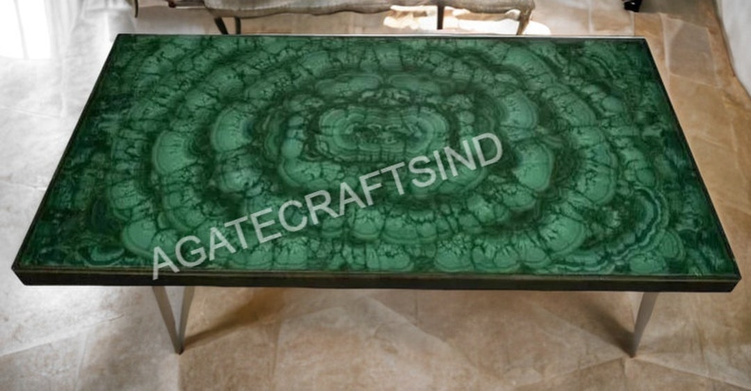 Malachite Table, Stone Coffee Table, Malachite Table Top, Kitchen ...