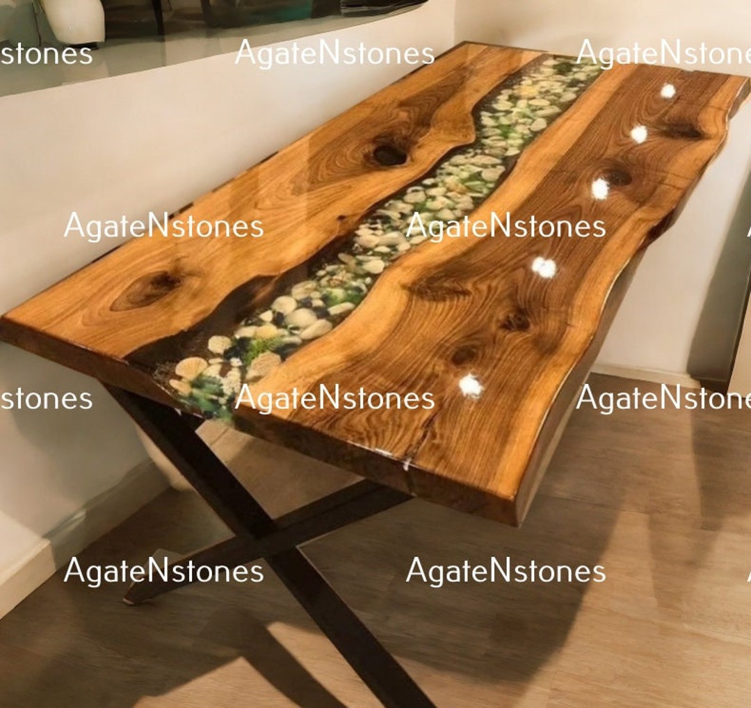 Clear Epoxy Resin Table Tops,dining Table, Computer Desk Table, Acacia ...