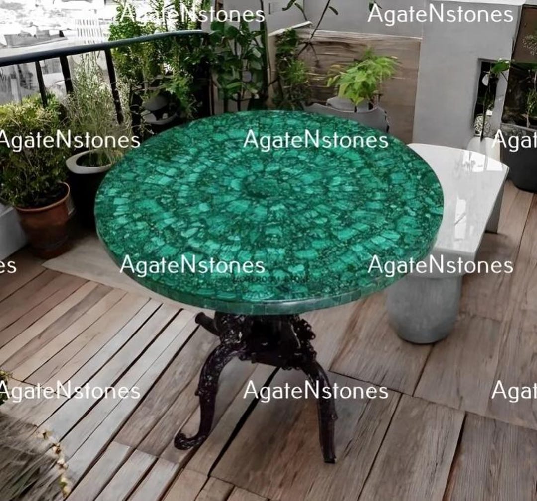 Malachite Table Top,home Decor,gemstone Table Top,furniture,malachite ...