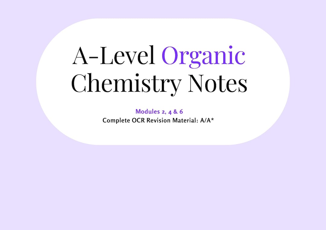 A-level Organic Chemistry OCR Notes - Etsy A-level Organic Chemistry OCR Notes - Etsy