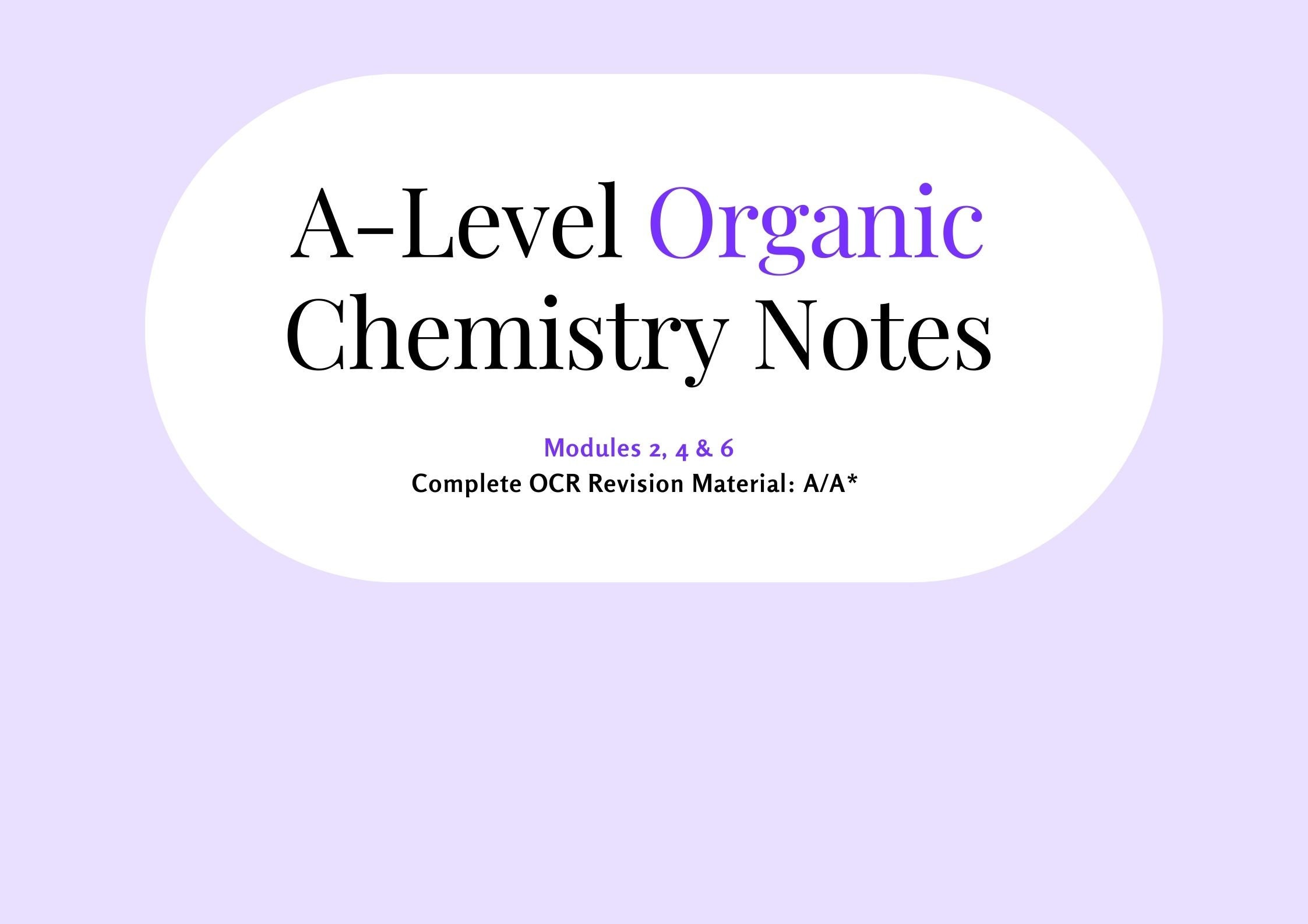 A-level Organic Chemistry OCR Notes - Etsy