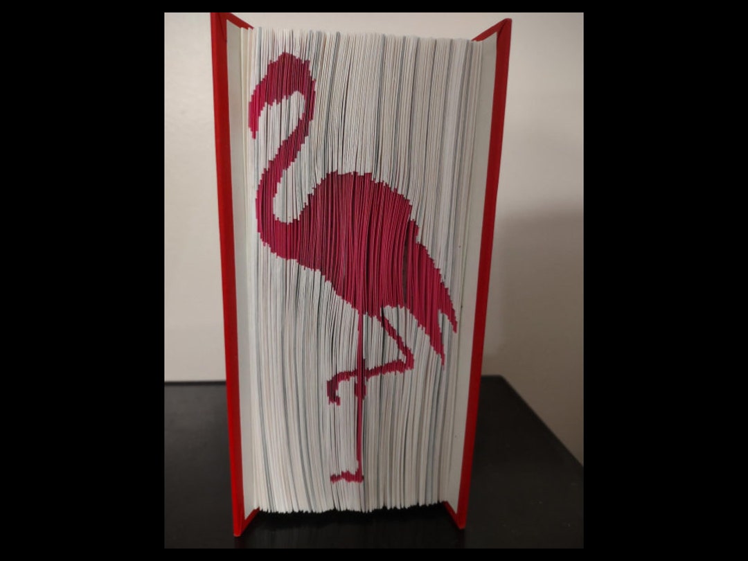 Flamingo, Cut and Fold or Mark and Fold, Fold a Book, Bird, 2 Patterns ...