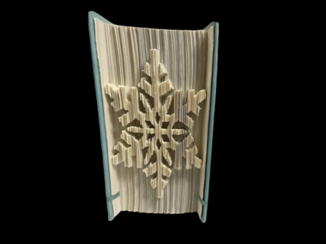 Snowflake, Winter, Book Folding Pattern, Cut and Fold, Free Tutorial ...