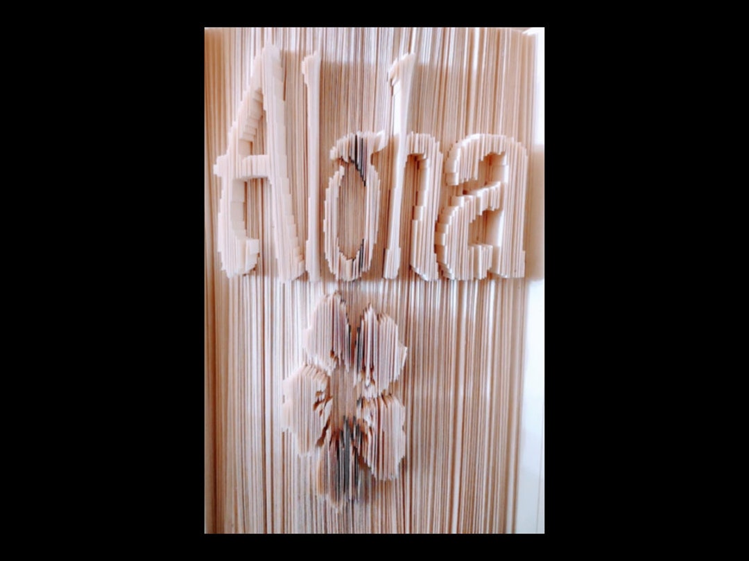 Aloha, Hawaii, Book Folding Pattern, Cut and Fold, Fold a Book, 451 ...