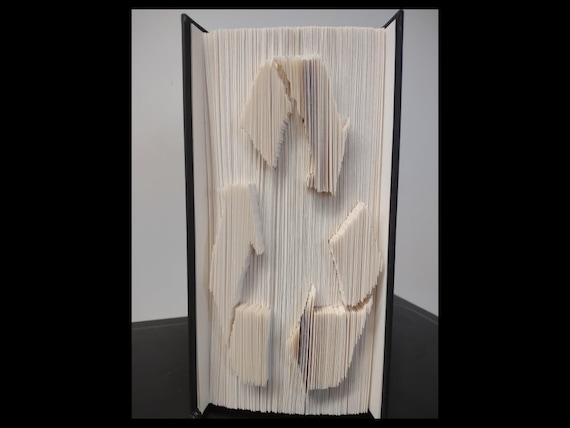 Earth Day Recycle Book Folding Pattern Mark and Cut 401 | Etsy