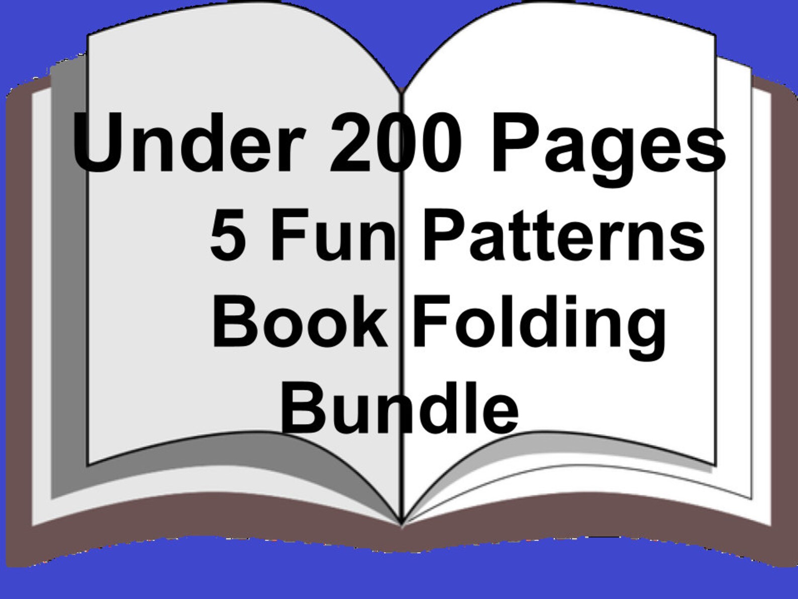 Book Folding Pattern Bundle for Under 200 Page Books, Fold a Book ...