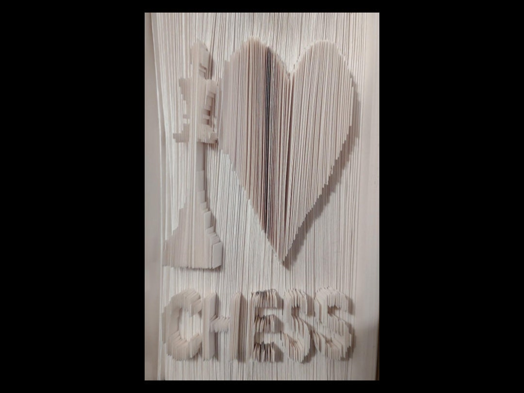 Chess, Book Folding Pattern, Cut and Fold, Includes Free Tutorial ...