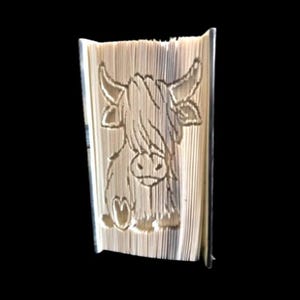 Highland Cow, Book Folding Pattern, Cut and Fold, 421 Pages - Etsy