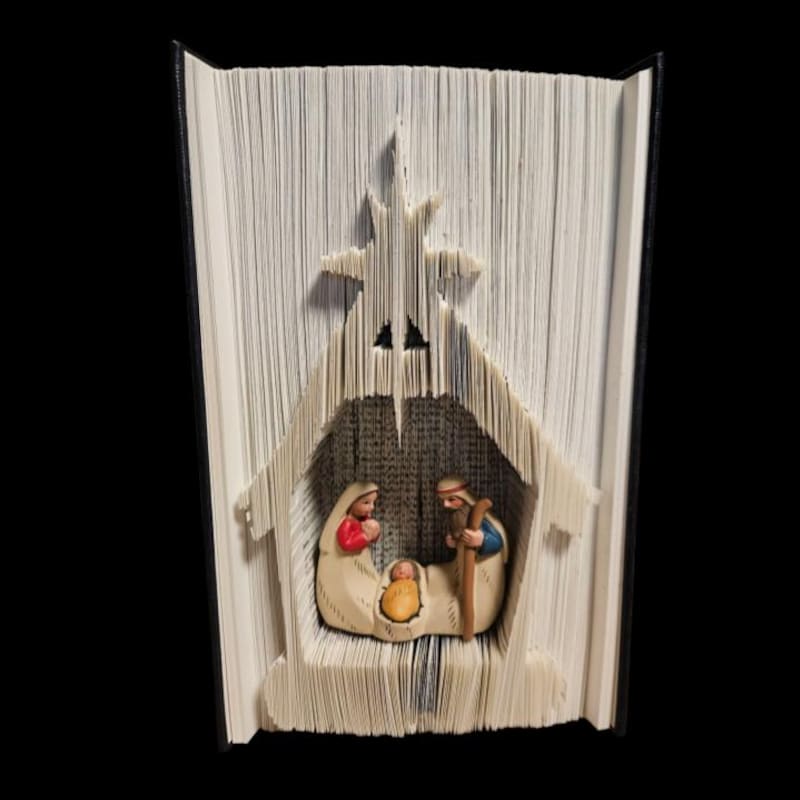 Book Folding Nativity - Etsy