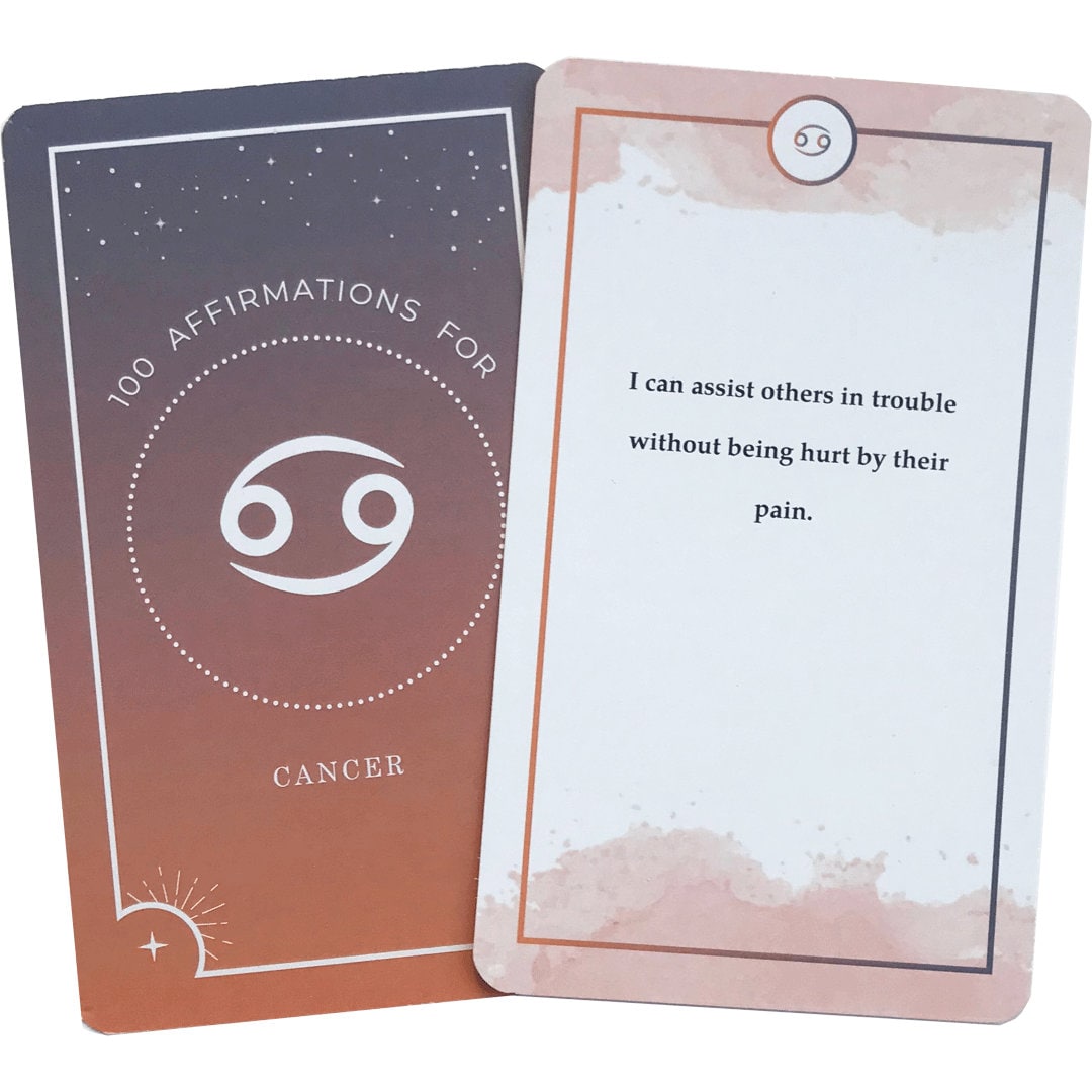 Cancer Affirmations Oracle Card Deck, Indie Astrology Divination ...