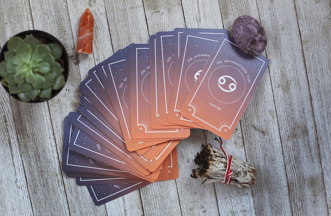 Cancer Affirmations Oracle Card Deck, Indie Astrology Divination ...