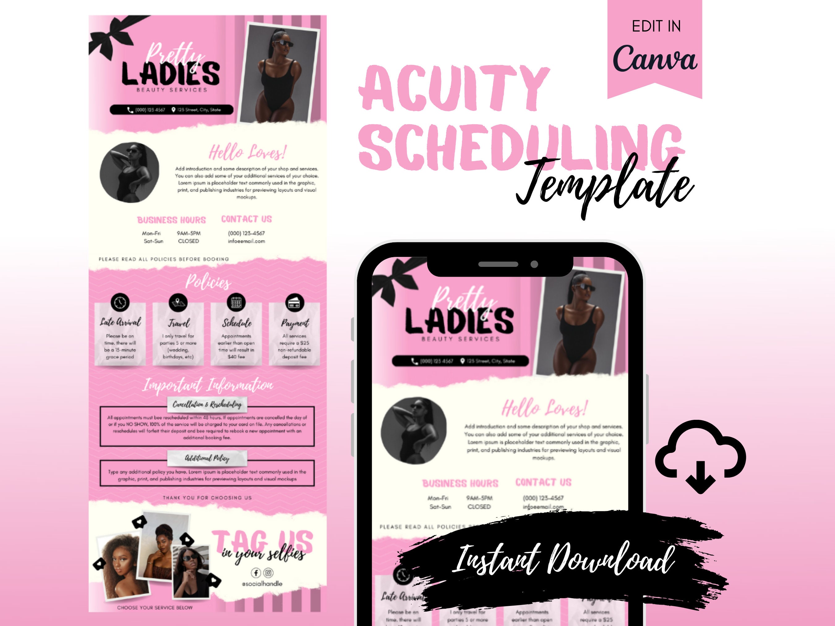 Acuity Scheduling Website Banner Template DIY Booking Site - Etsy
