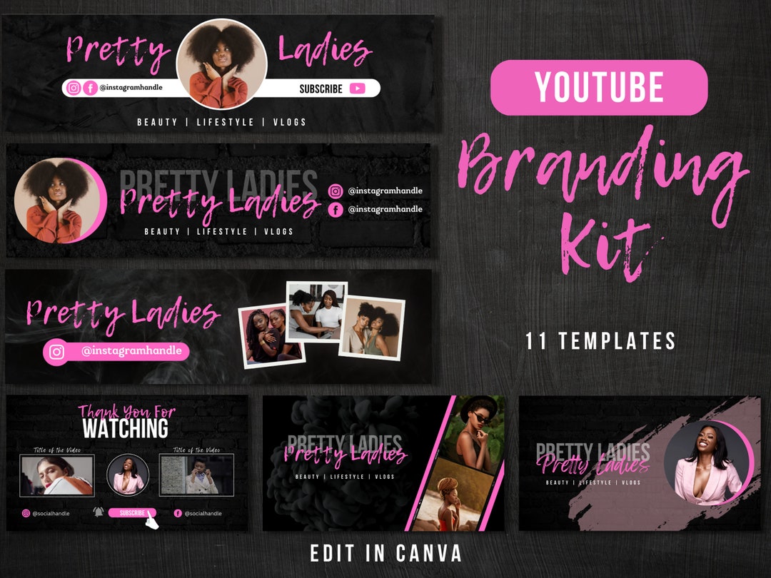 Youtube Branding Kit - DIY Youtube Templates for Your Channel - Youtube ...