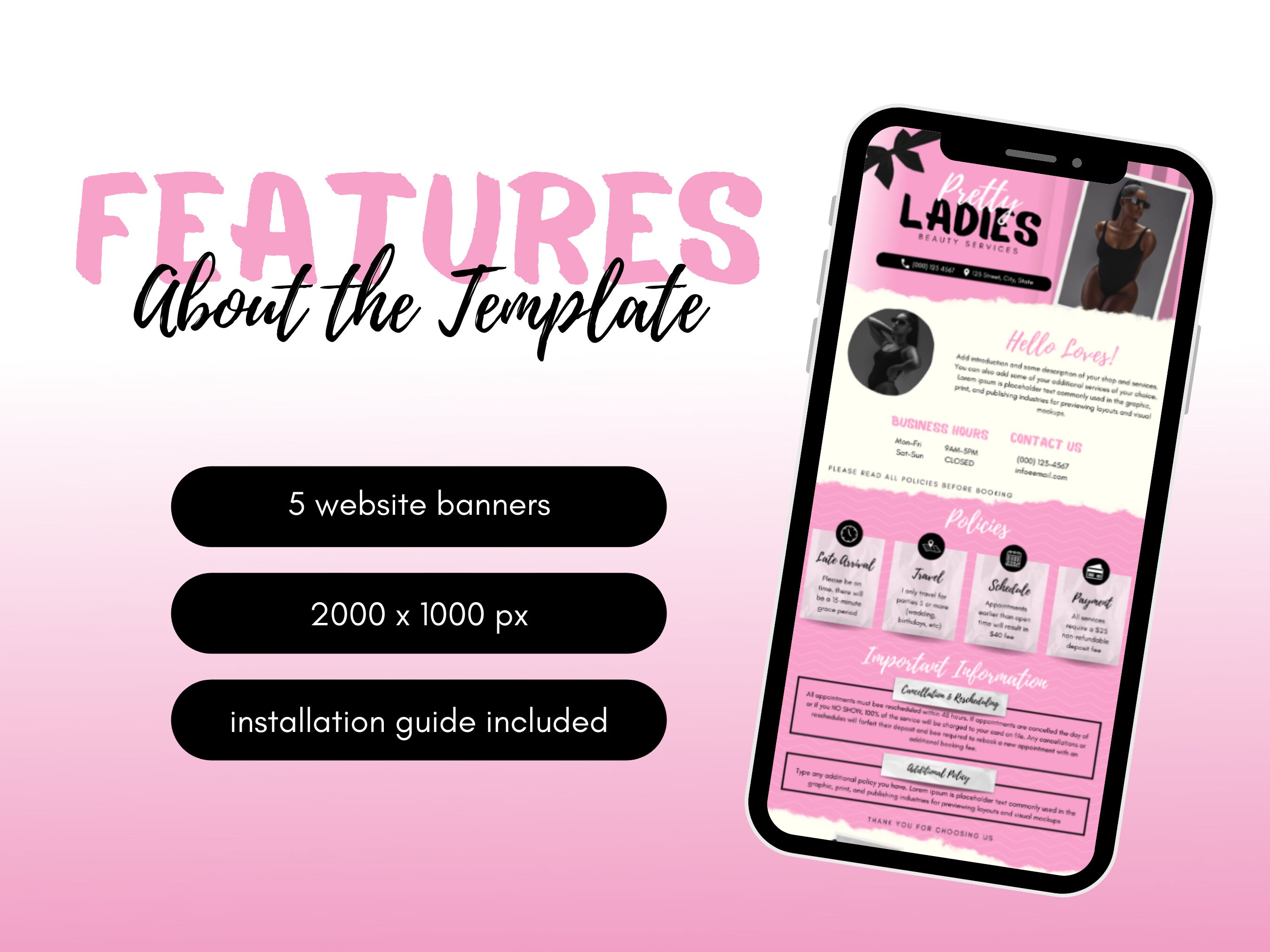 Acuity Scheduling Website Banner Template DIY Booking Site - Etsy