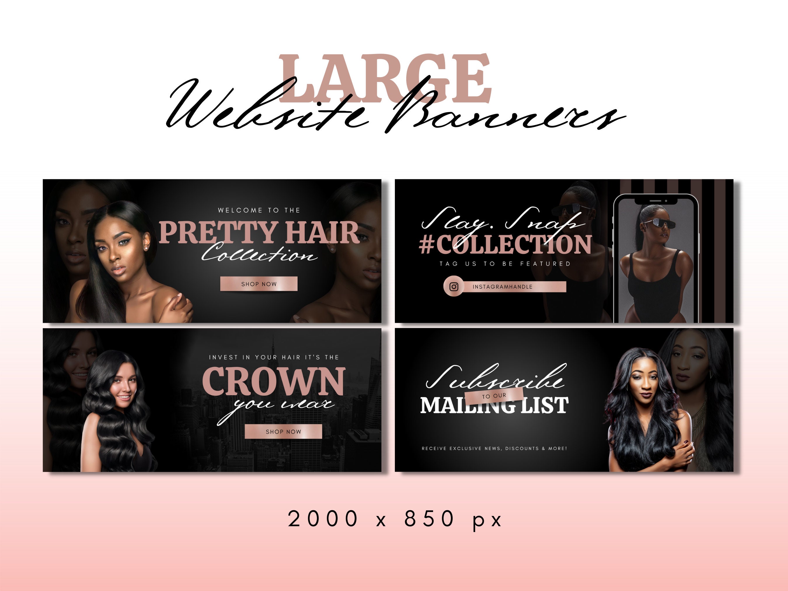 Website Banner Kit Template Luxury DIY Web Design for - Etsy