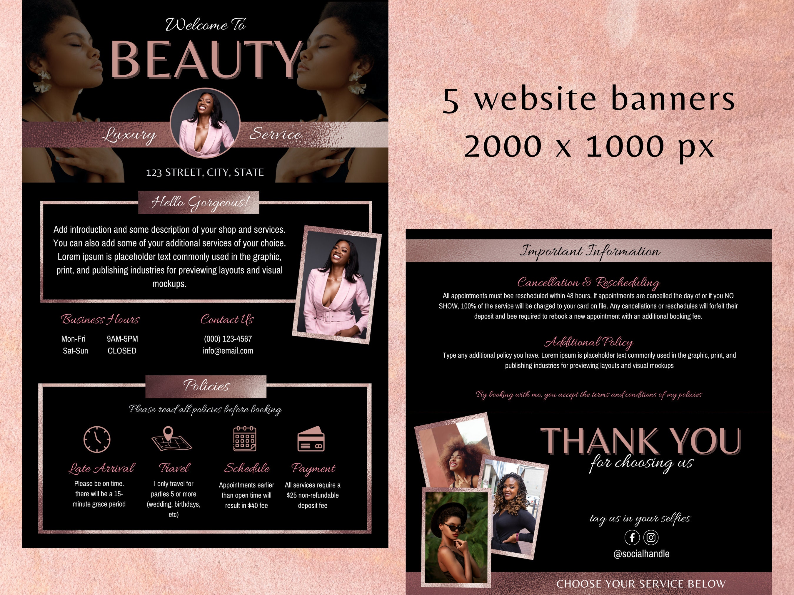 DIY Acuity Booking Site Template Editable in Canva With Installation ...