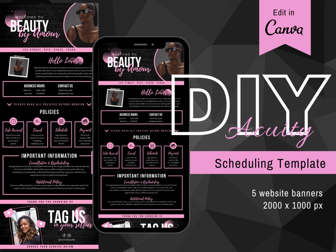 Acuity Scheduling Website Template - DIY Booking Site for Salon, Hair ...