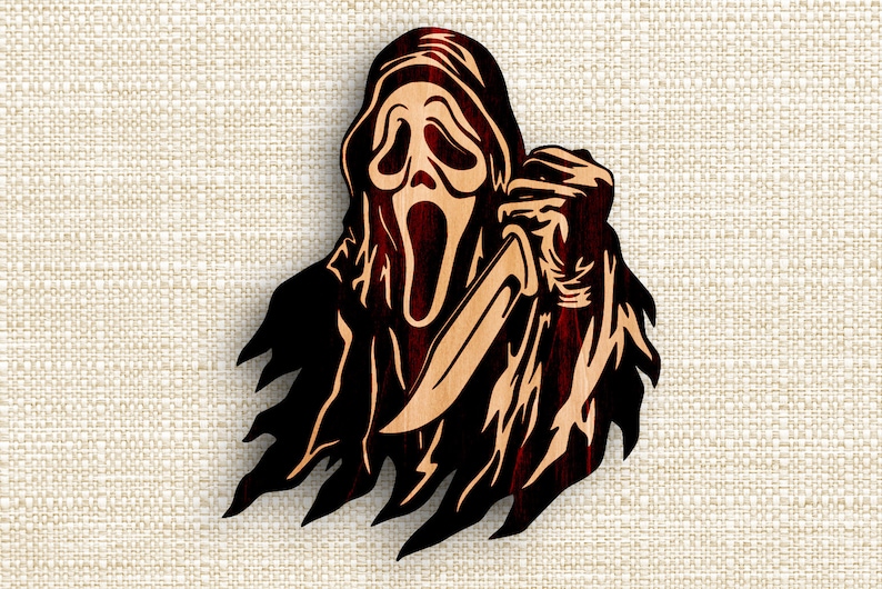 Scream svg Laser Cut File, Laser cut Horror, Ghost Face Svg, Halloween ...