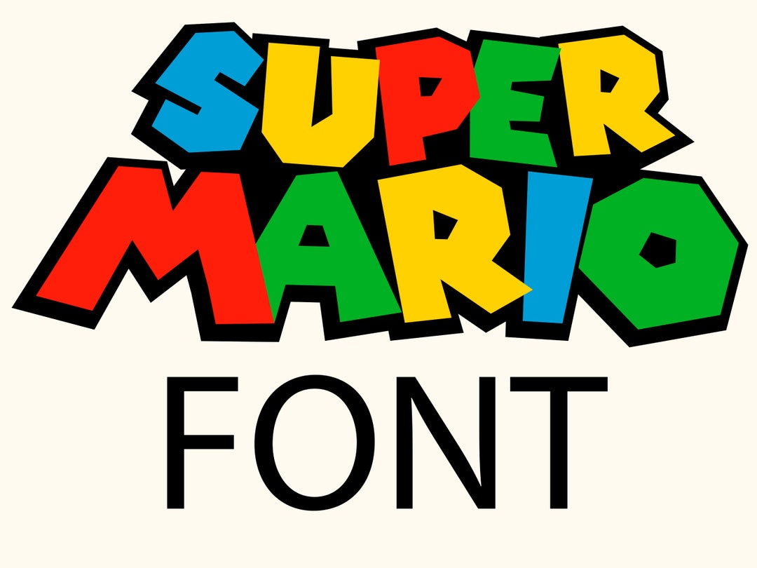 Mario Super Font & Alphabet Digital Files - SVG, PNG, TTF - Etsy