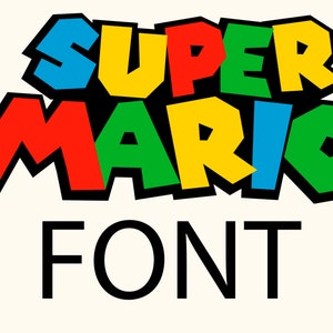 Mario Super Font & Alphabet Digital Files SVG, PNG, TTF - Etsy