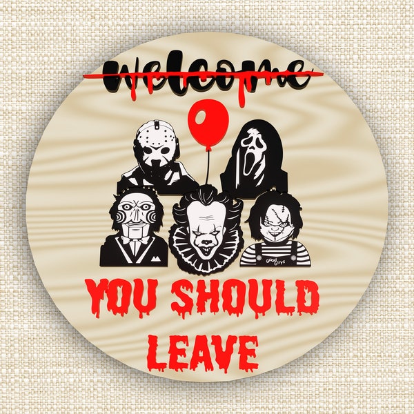 Welcome You Should Leave Svg - Etsy UK