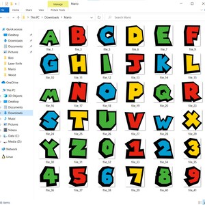 Mario Super Font & Alphabet Digital Files - SVG, PNG, TTF - Etsy