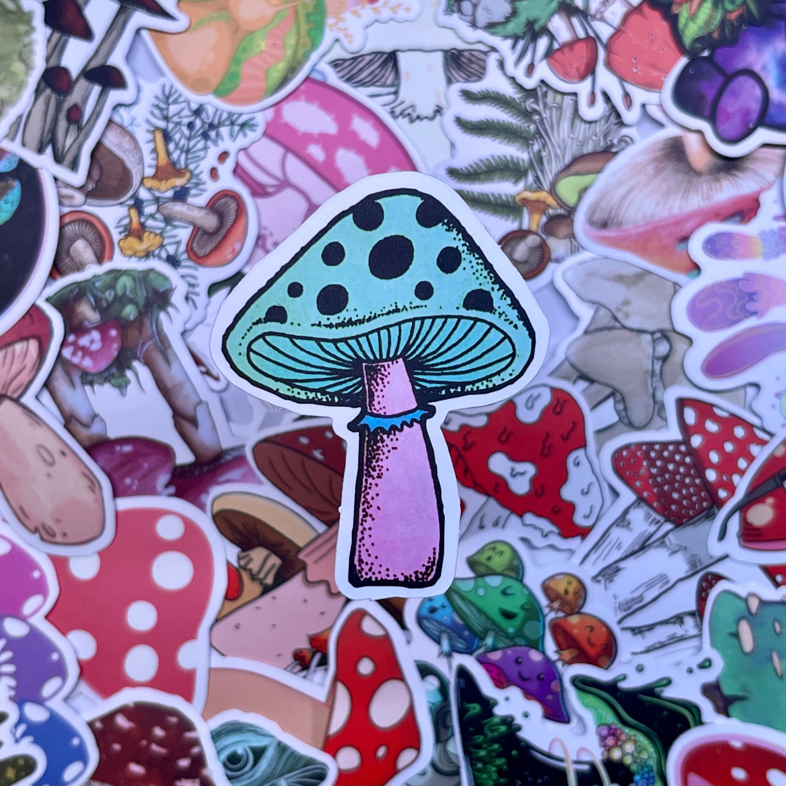 Mushroom Sticker Pack | 50 Count Sticker Pack | 100 Count Sticker Pack