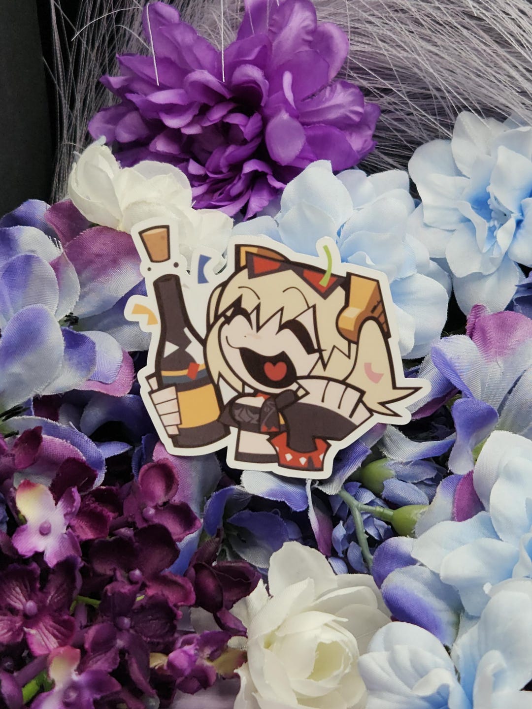 Burnice Champagne Vinyl Sticker - Etsy