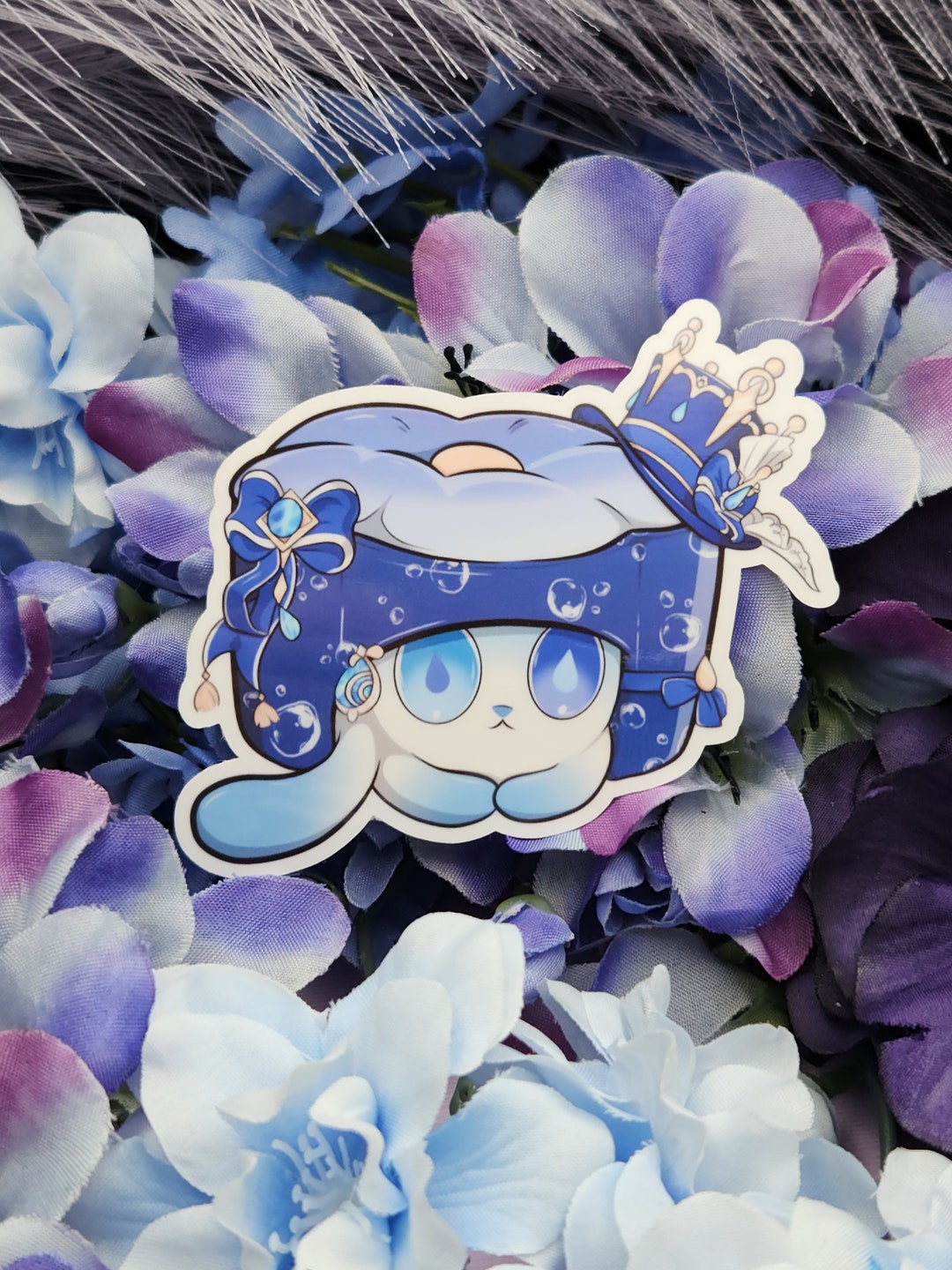 Furina Cat Cake Vinyl Sticker - Etsy