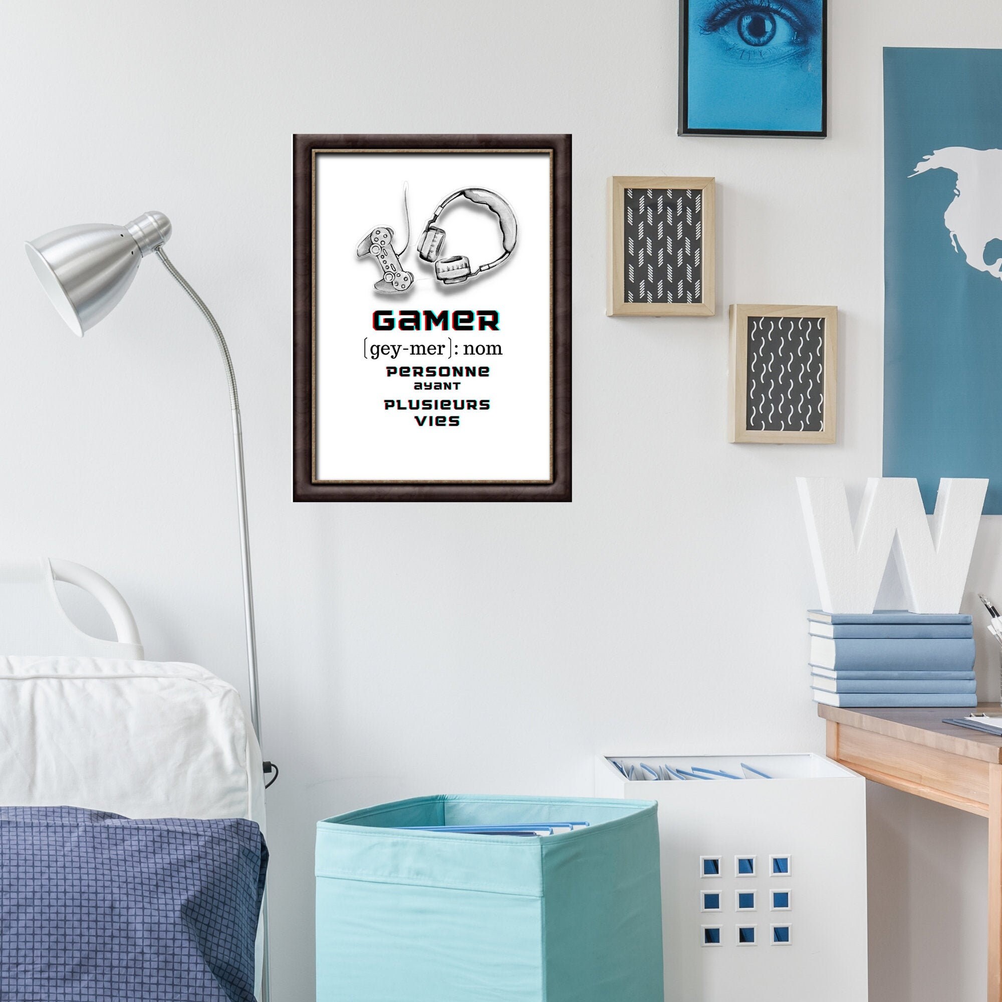 Poster for Gamer Poster in French for Gamer Digital Gamer - Etsy