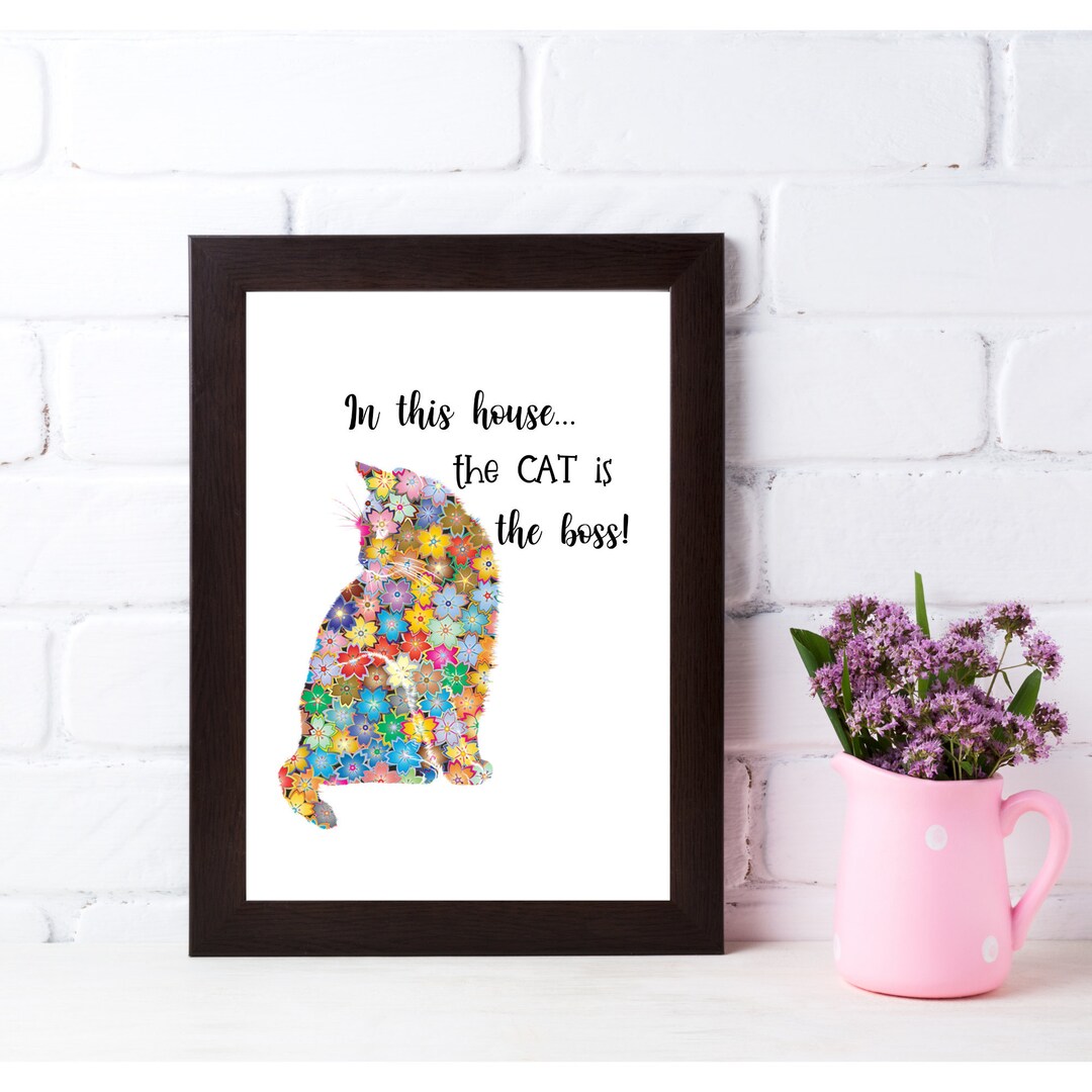 Affiche Téléchargeable, Affiche En Anglais, Pour Les Amoureux Des Chats ...