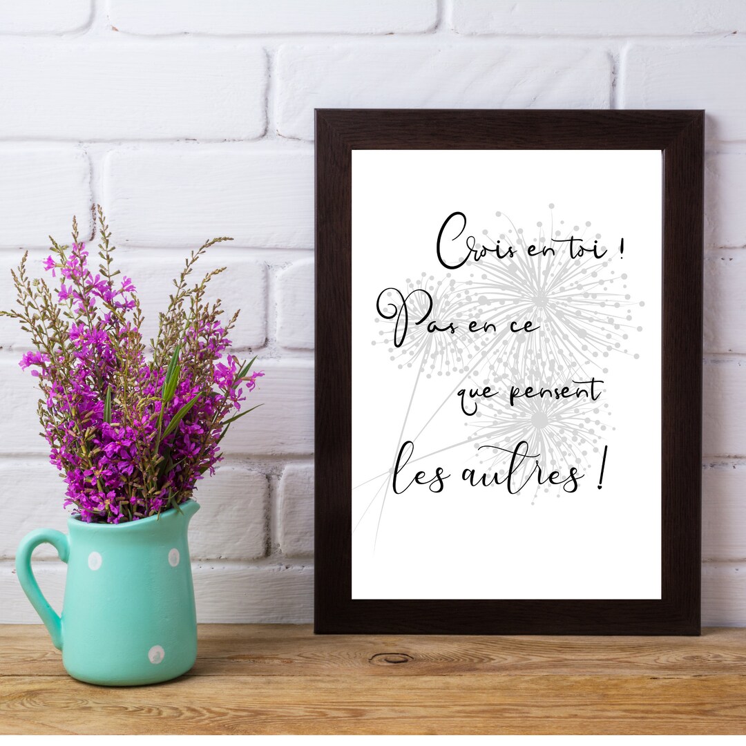 Affiche Crois En Toi, Affiche En Français, Fichier Digital Mot Positif ...