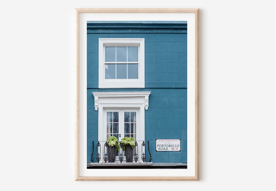 Notting Hill London Print Portabello Road London Sign Blue - Etsy