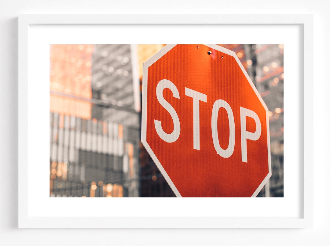 New York Photography New York Poster Stop Sign New York - Etsy