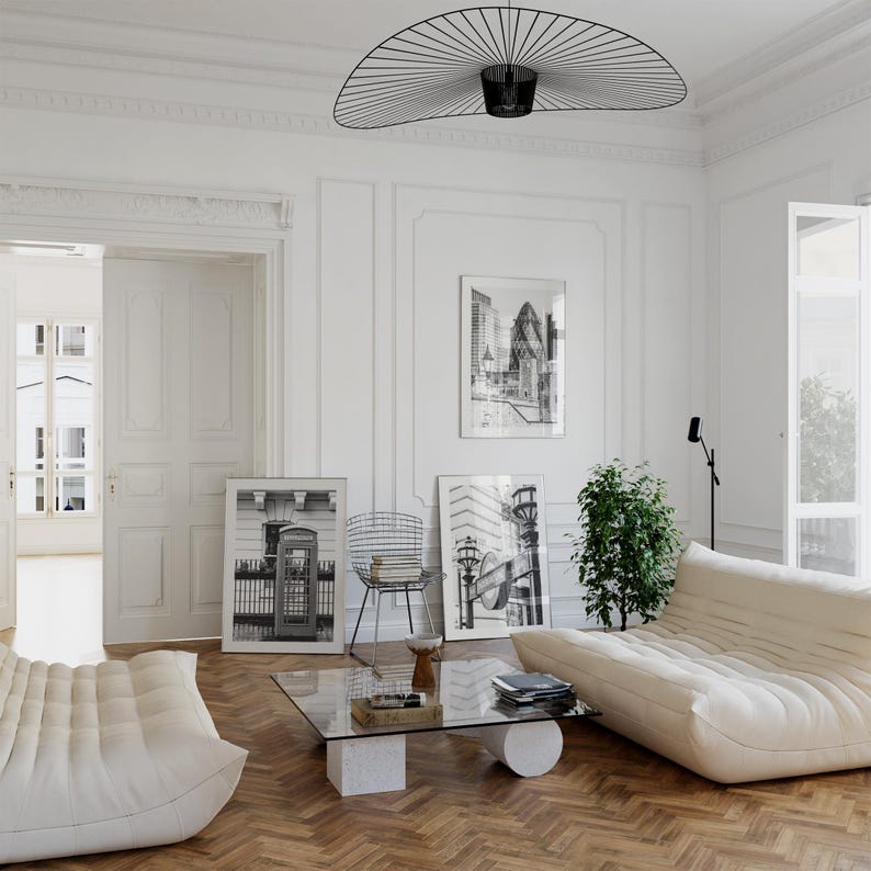 Black and White London Architecture Print Set: Gherkin, Underground ...