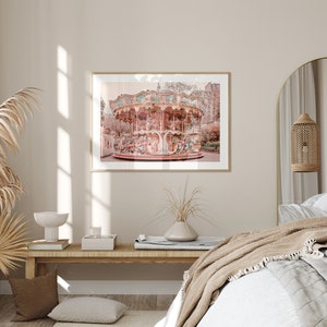 Pink Paris Carousel Print, Merry Go Round Photography, Paris Carousel ...